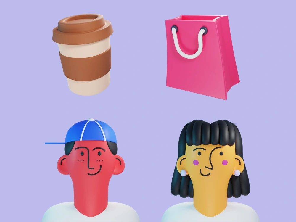 3 types of Custom 3D Icons like this! | Upwork