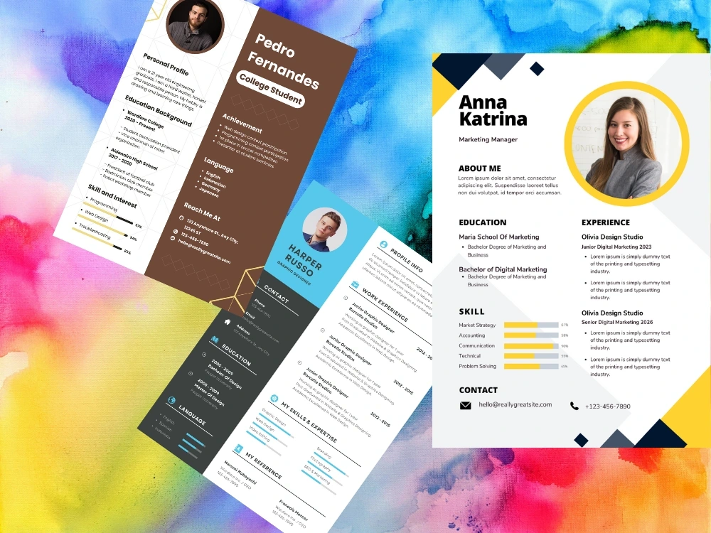 Attractive resume designs that are awesome. | Upwork