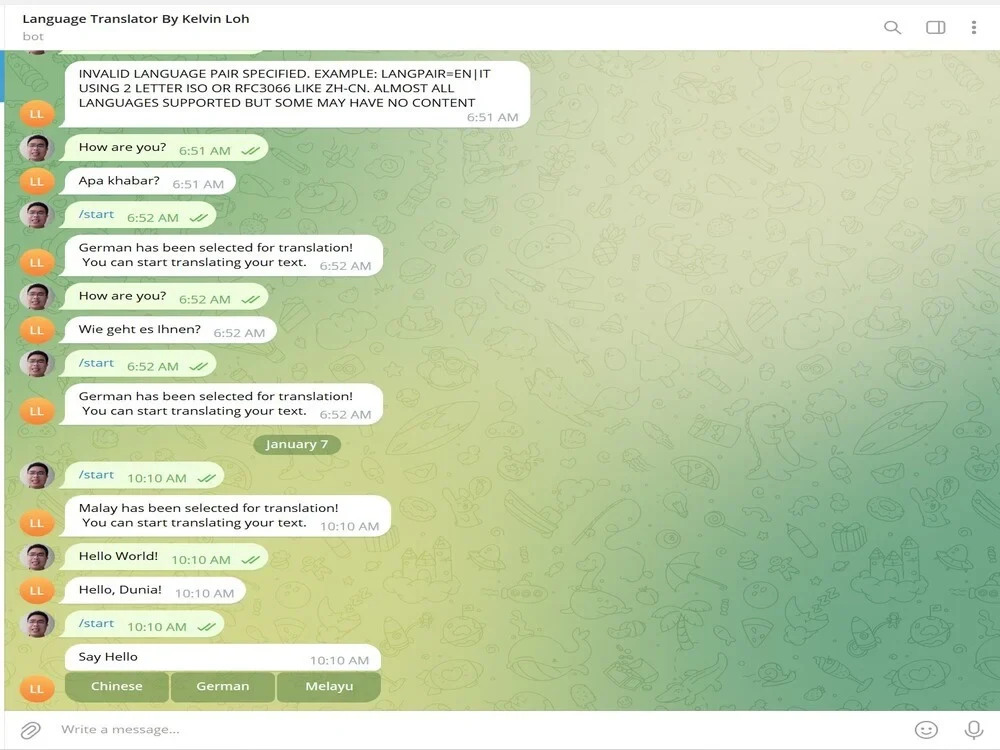 A professional Telegram Bot | Upwork