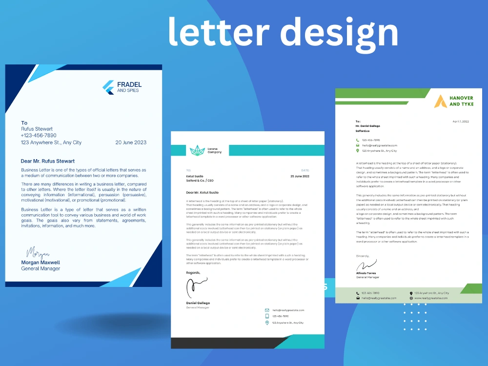 Awesome letter designs very fast. | Upwork
