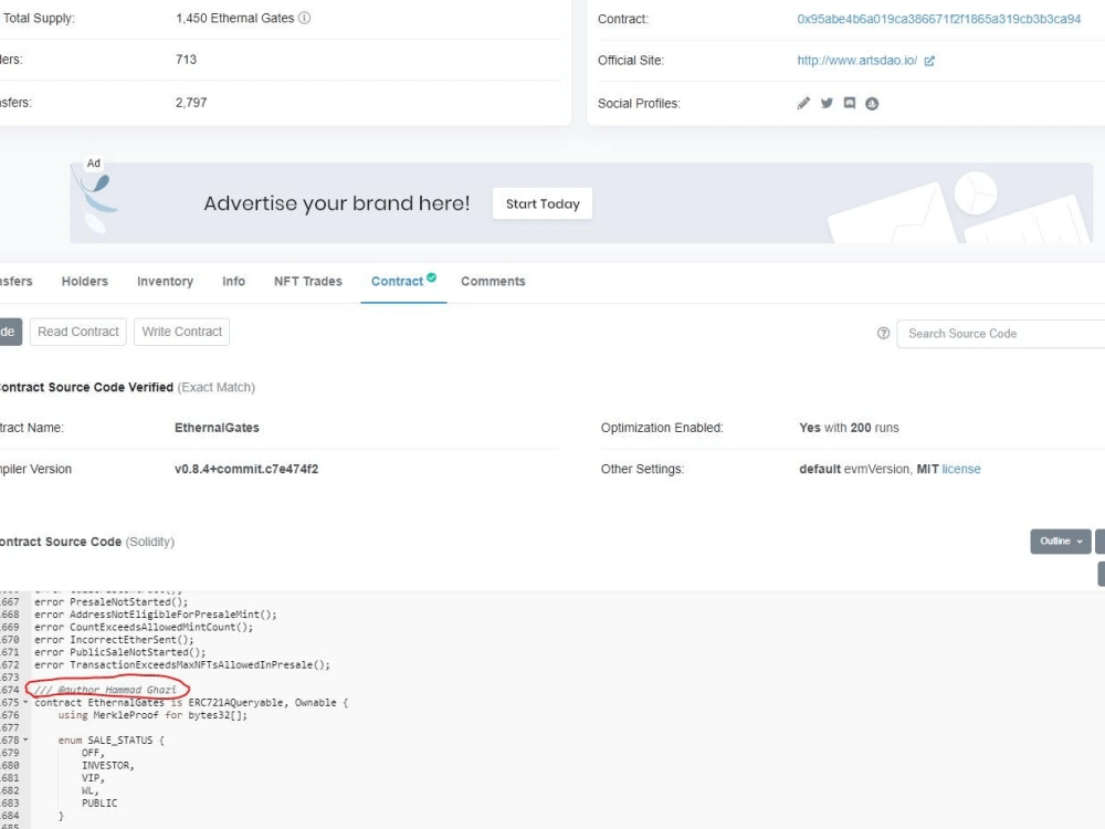 A secure & gas-efficient smart contract in solidity | Upwork