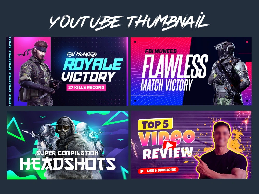 Excellent, attractive and eye-catchy youtube thumbnail design | Upwork