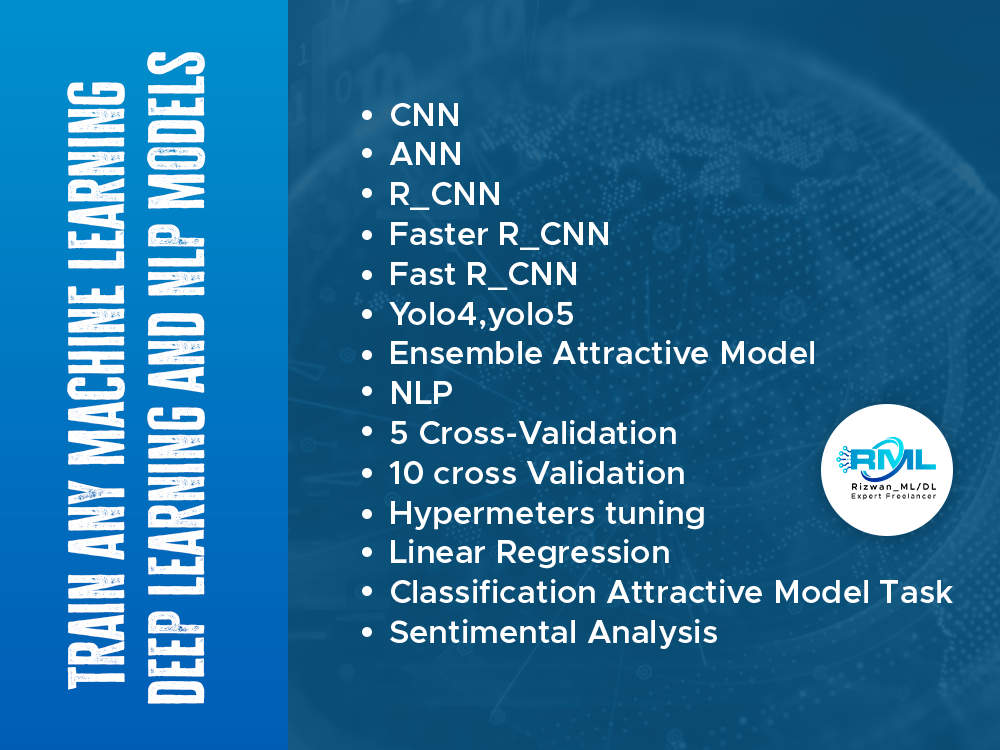 Train any machine learning deep learning and nlp models | Upwork