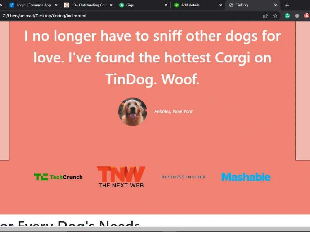 Interactive front end web page(HTML CSS JAVASCRIPT) that meets your need. | Upwork