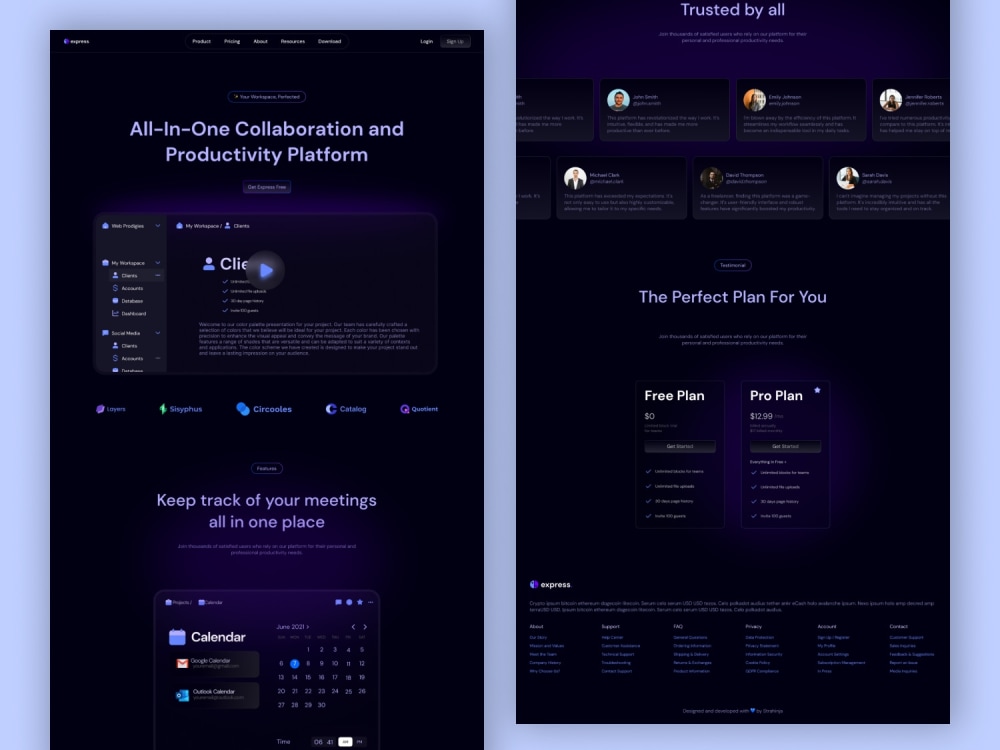 A fully responsive, modern looking, Webflow website | Upwork