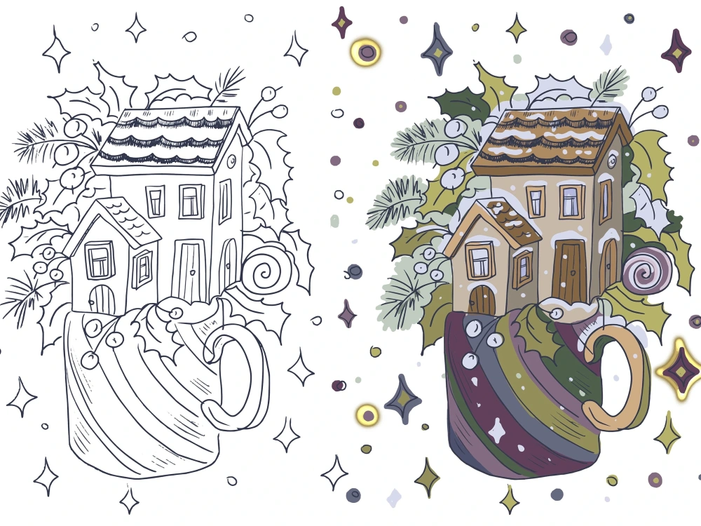Beautifully detailed coloring pages for adults and children | Upwork