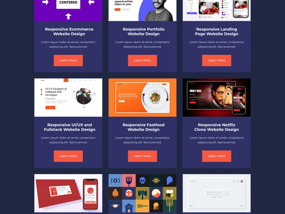 A functional, visually appealing frontEnd website optimized for all ...