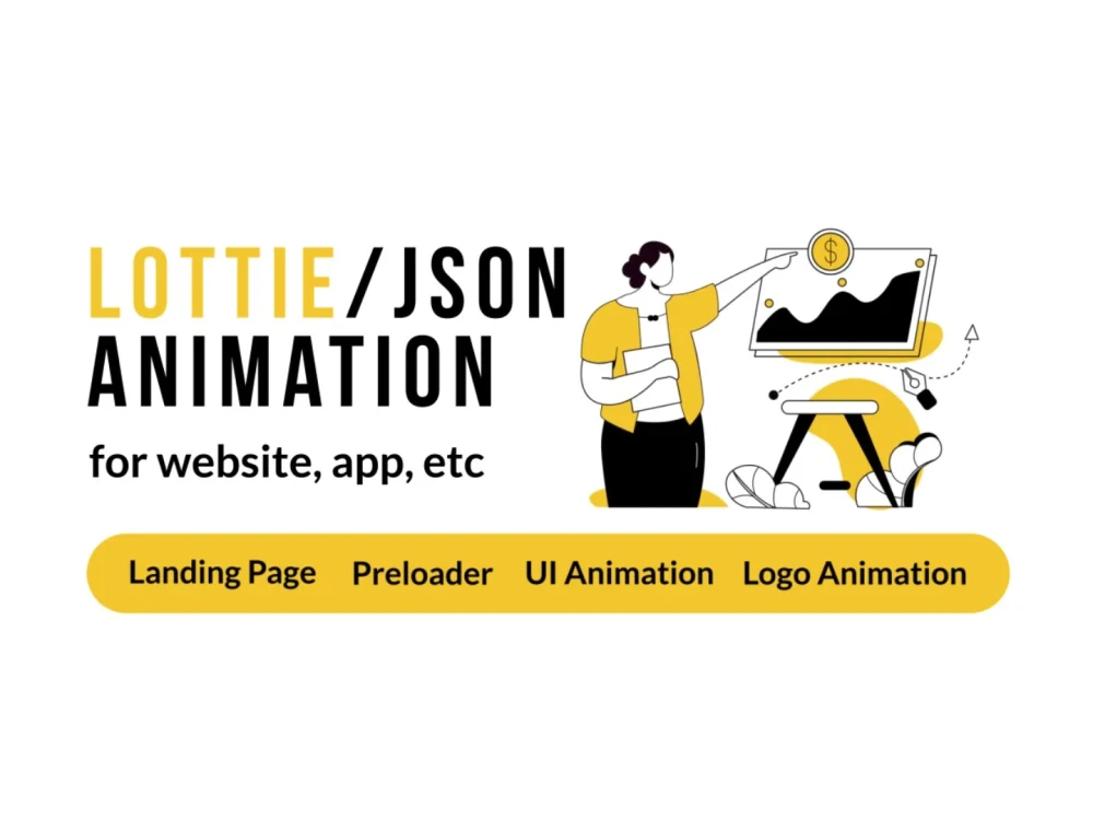 Lottie json svg gif loop animated web and app in 24 hour | Upwork