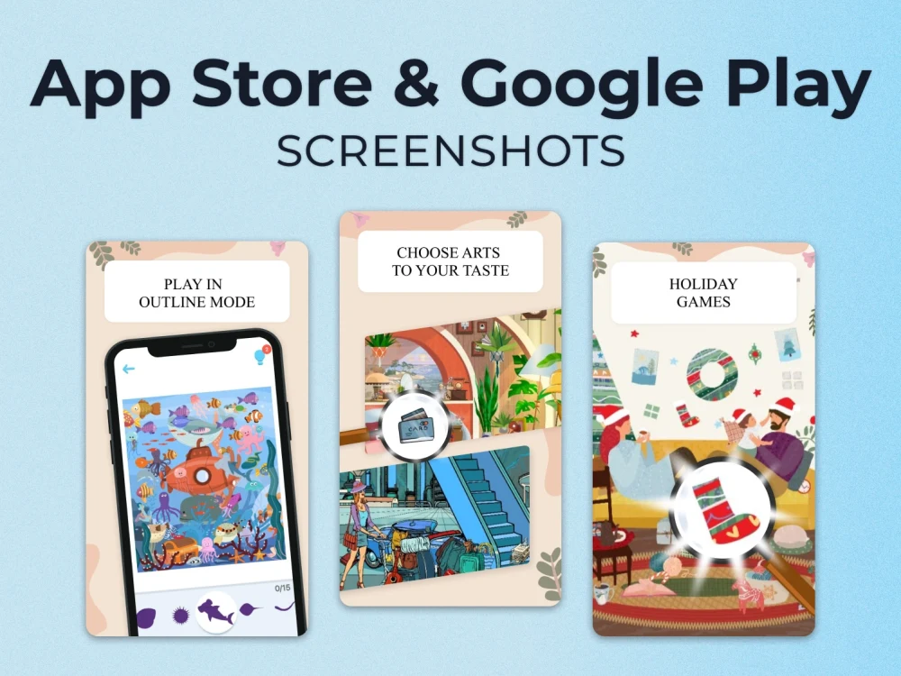 Professional Screenshots design App Store & Google Play | Upwork