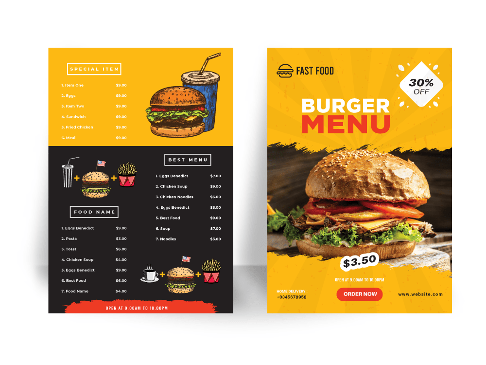 High-quality restaurant menu or flyer design | Upwork