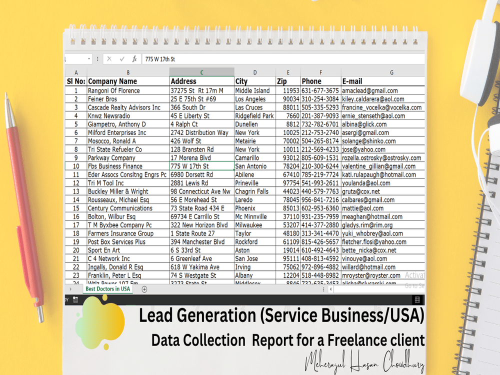 Leads from data entry, Web Research, Data mining & Data Collection | Upwork