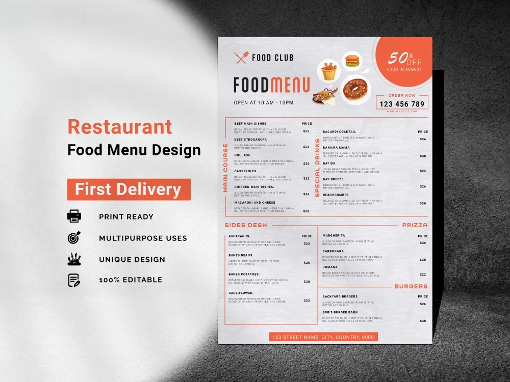 High-quality restaurant menu or flyer design | Upwork
