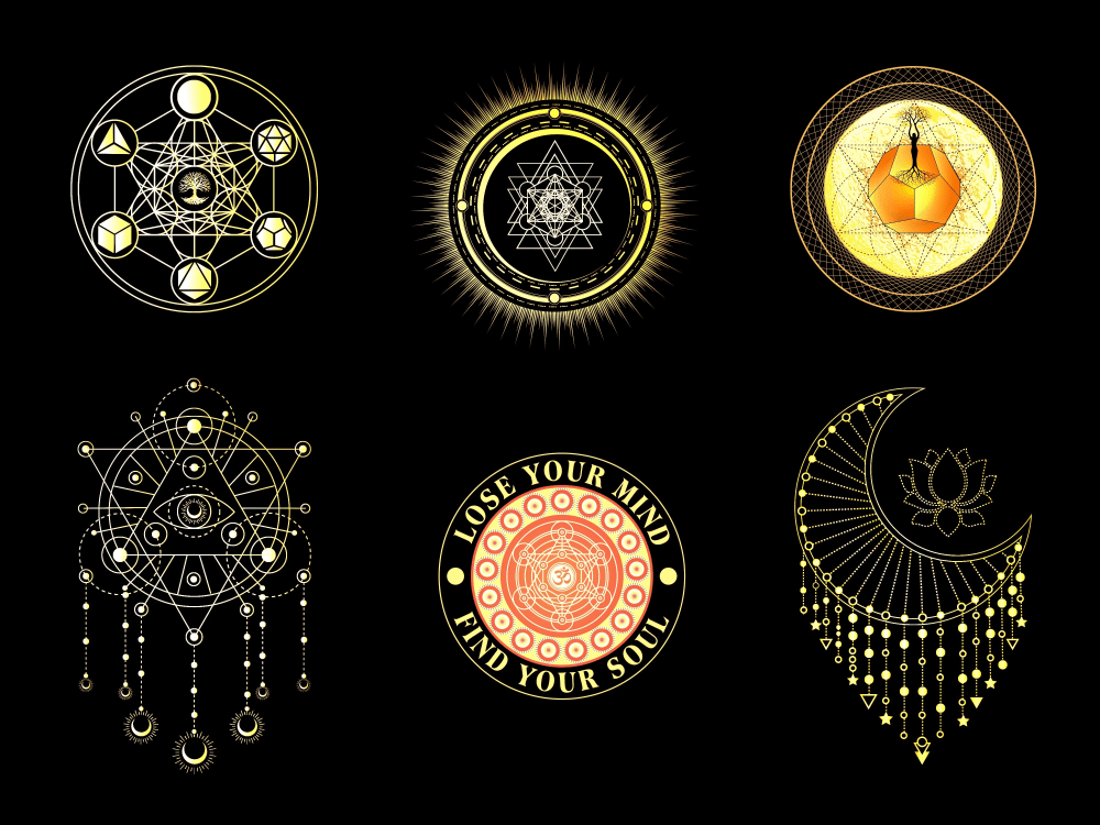 Sacred geometry logo and mystical logo design | Upwork