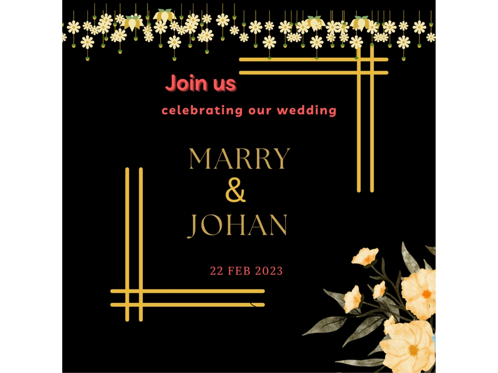 A unique wedding invitation card design | Upwork