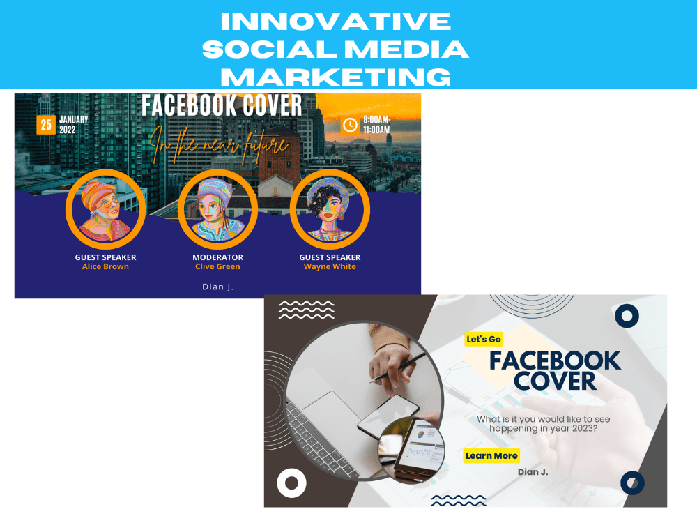 Innovative social media designs, posts, covers and banner ads with ...