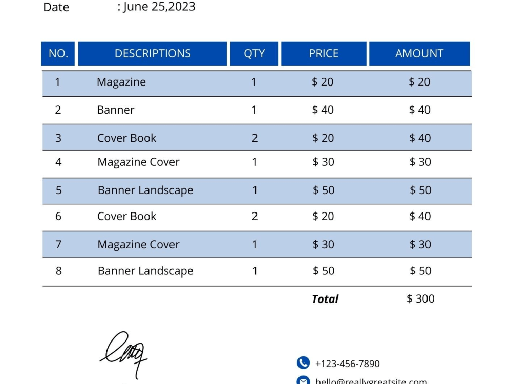 Fantastic and modern invoice samples with your logo in Excel format ...