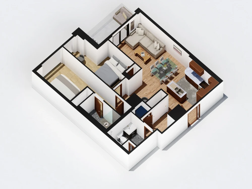 3D Realistic Floor Plan Renders of your project | Upwork