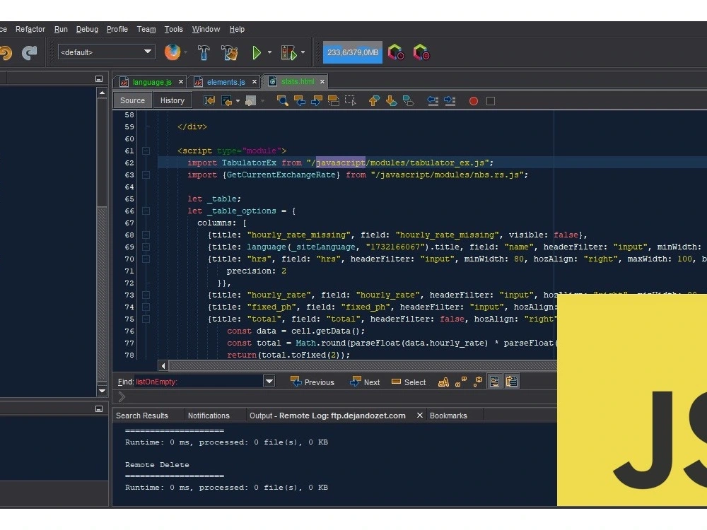 A webpage in javascript, HTML, and CSS | Upwork