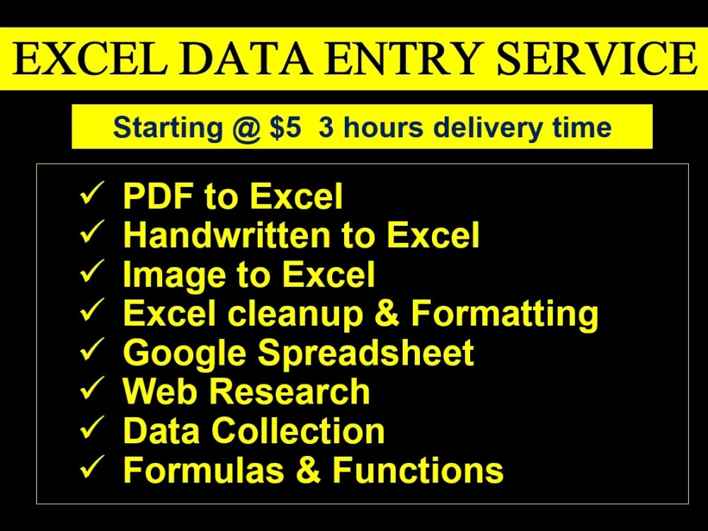 Excel Data Entry, Data Mining, Data Collection & Copy-Paste | Upwork