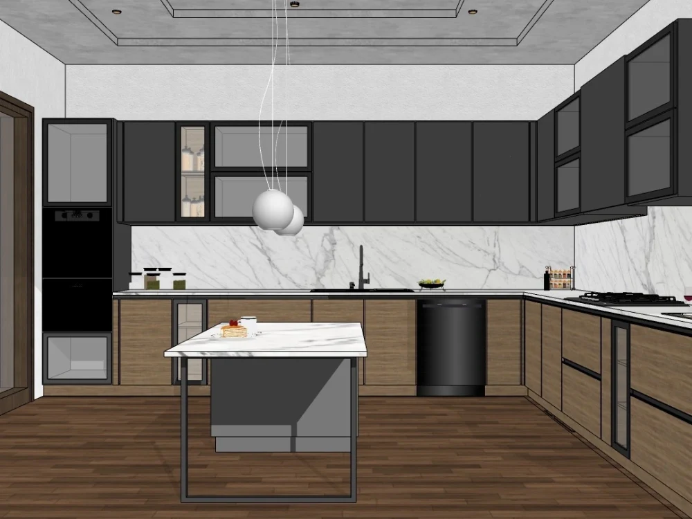 A 3d kitchen model of your space | Upwork