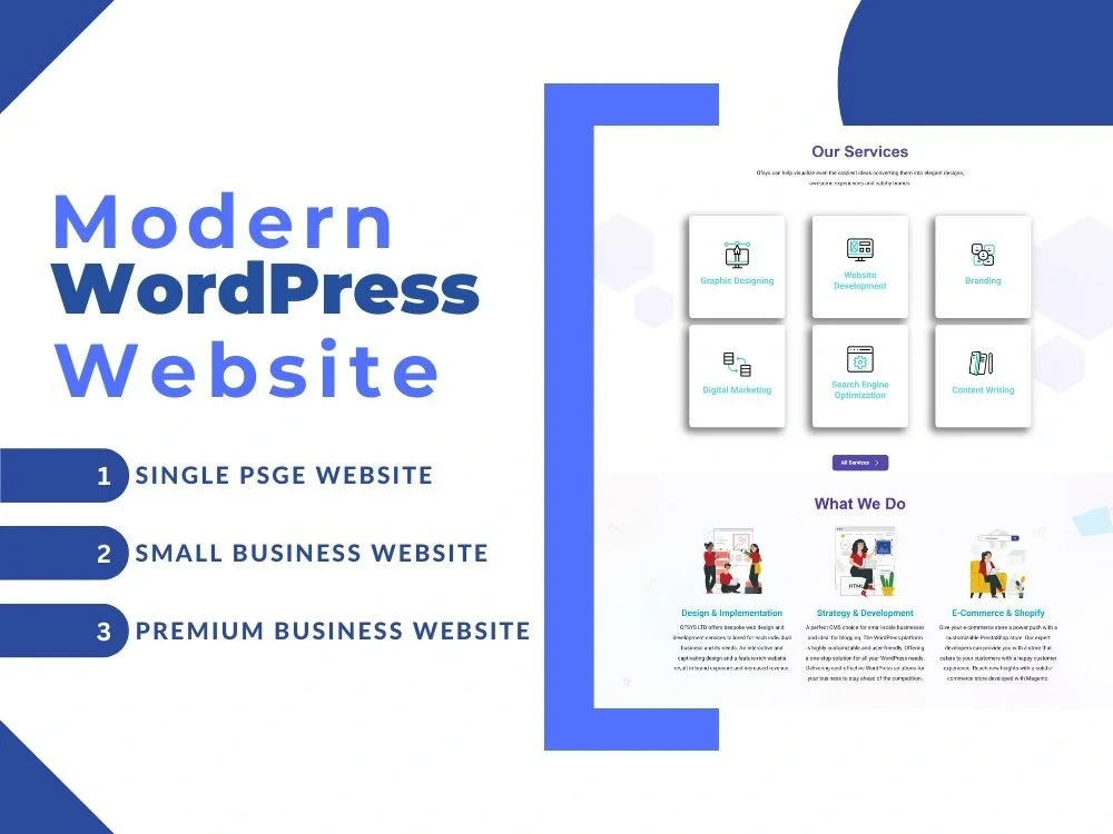 A business website with modern design using WordPress | Upwork