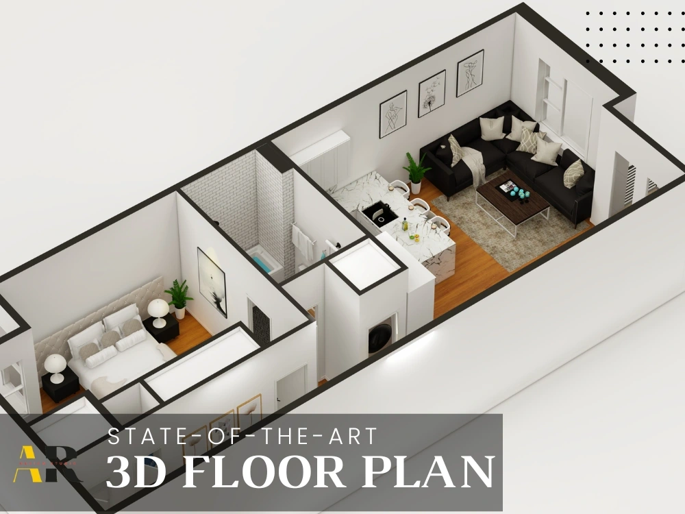A 3d floor plan rendering services for residential and commercial projects | Upwork