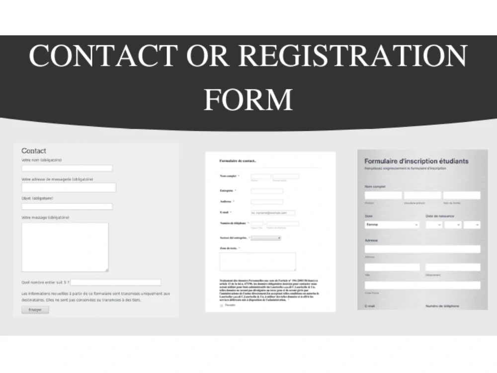 An amazing contact form, sign in, sign up pages | Upwork
