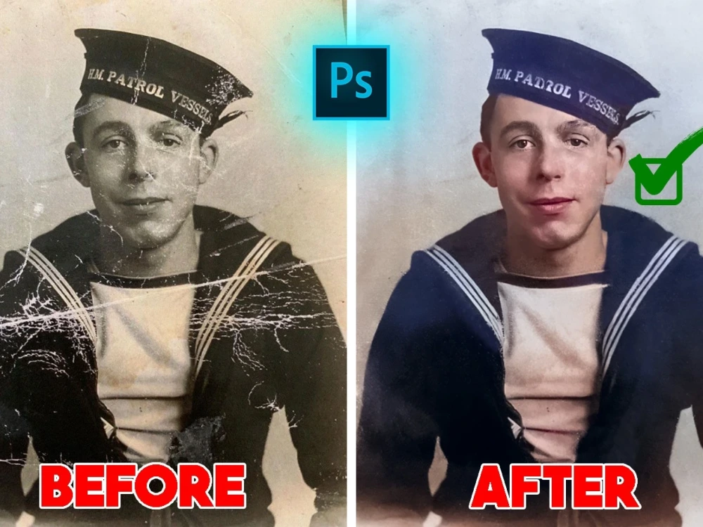 Old photos, damaged photos restoration and retouching | Upwork