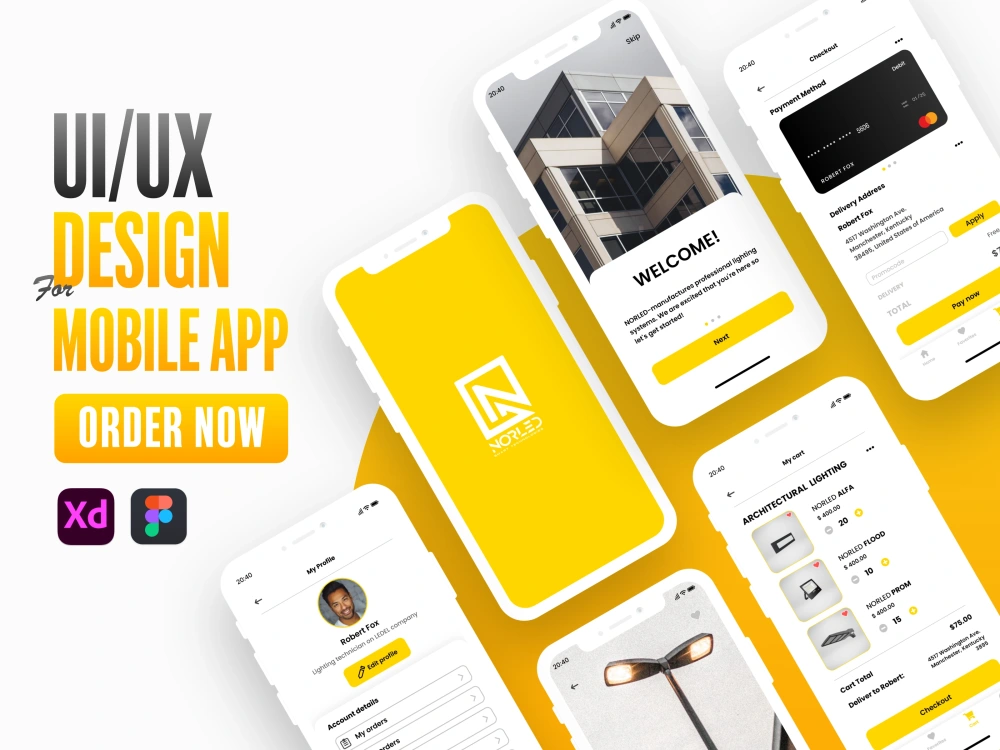 Professional and creative mobile app UI UX design in Figma / XD | Upwork