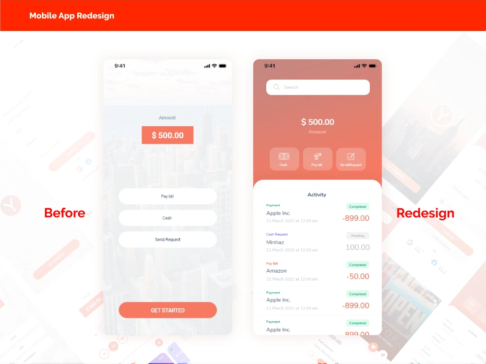 App redesign with visually stunning UI/UX design | Upwork