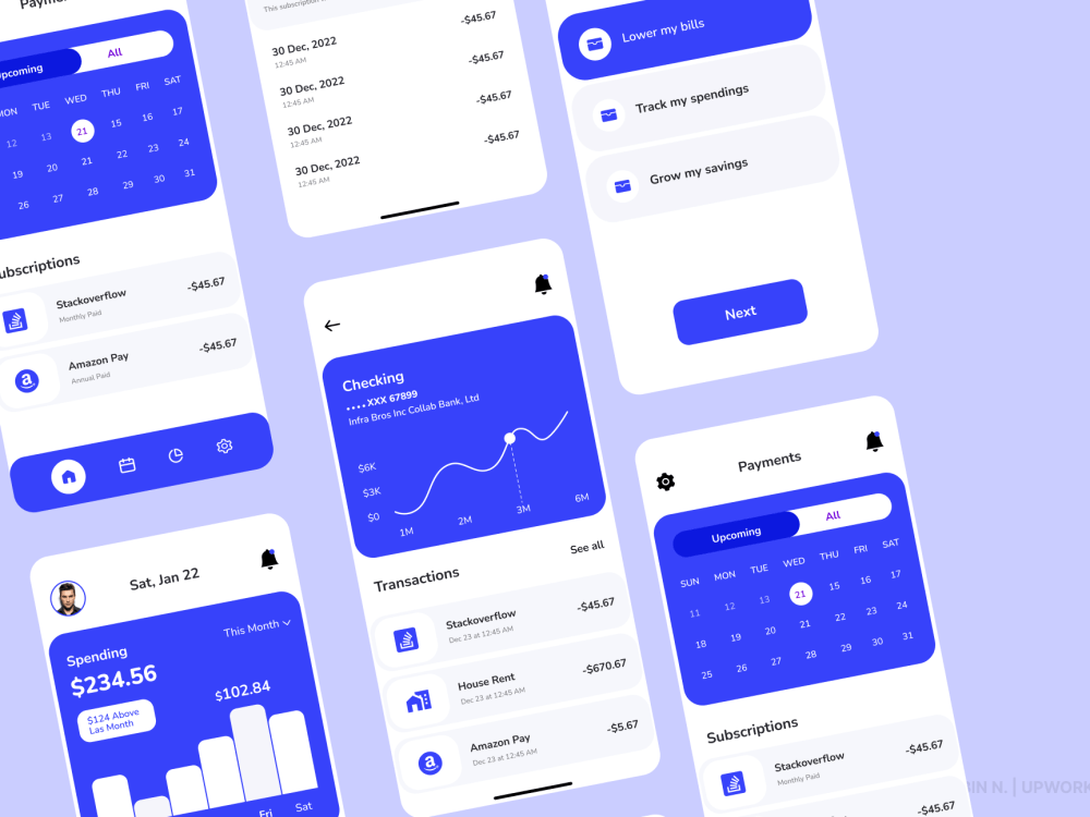 Figma UI/UX for App Design, Mobile App Design, IOS App Design | Upwork
