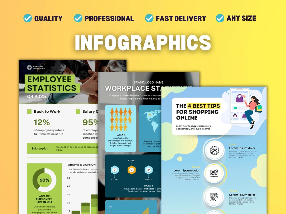 Effective and professional infographics under 48h | Upwork
