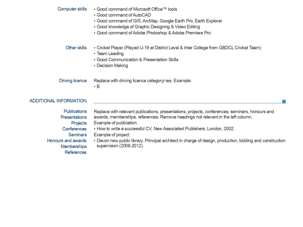 Curriculum Vitae (CV) / Resume in Europass Format. | Upwork
