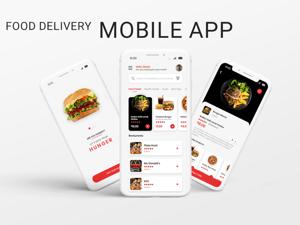A Food Ordering Mobile app UI design for Android & iOS | Upwork