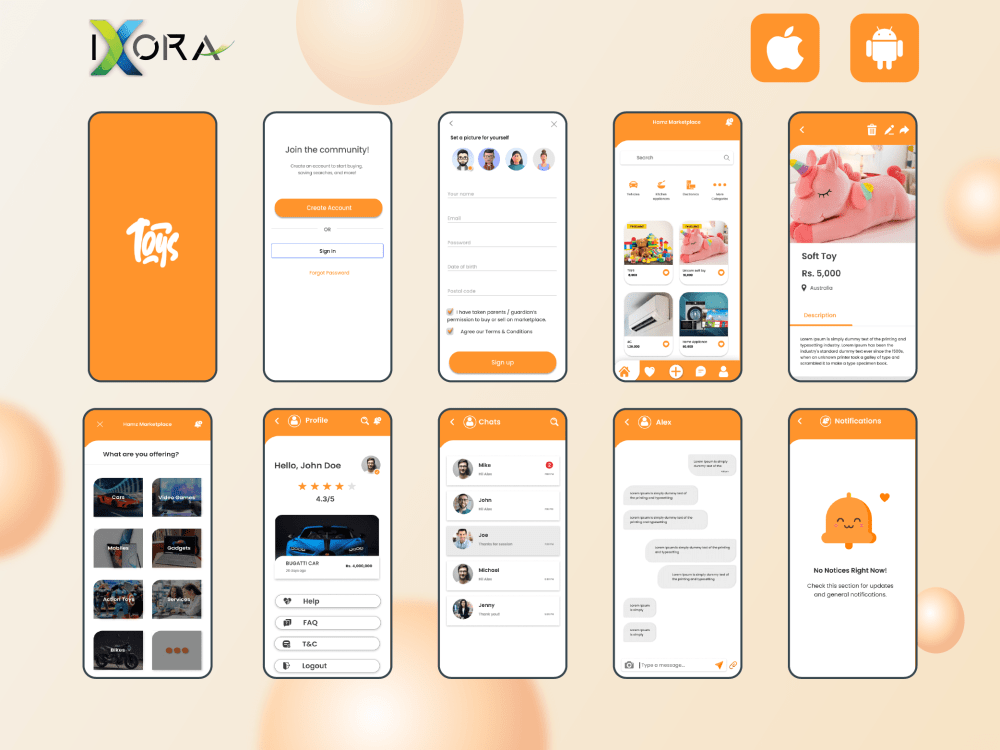 Buying & Selling App like Olx, 4sales, Decluttr | Upwork