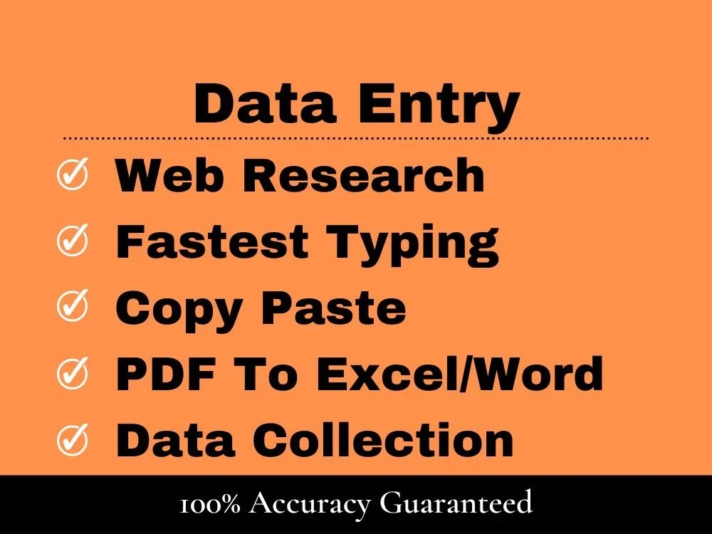 Accurate Data Entry, Data Typing, Data Scraping & Web Research. | Upwork