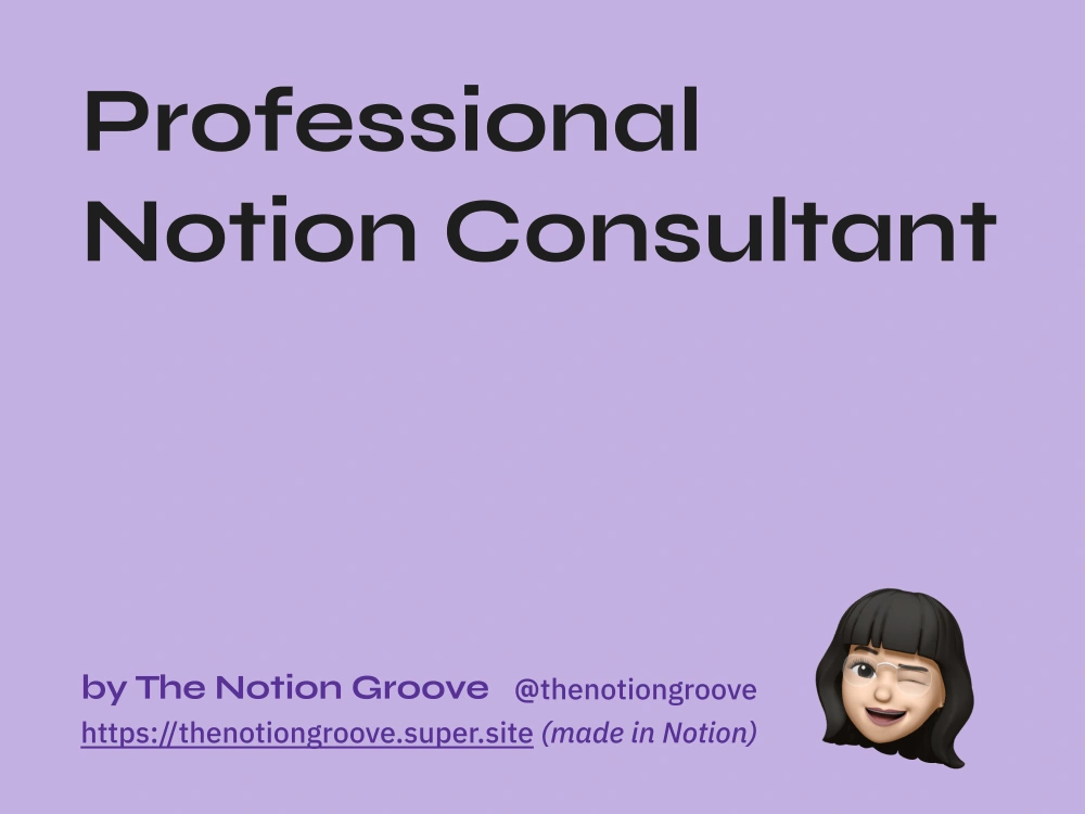 Time and expertise from a Professional Notion Consultant | Upwork