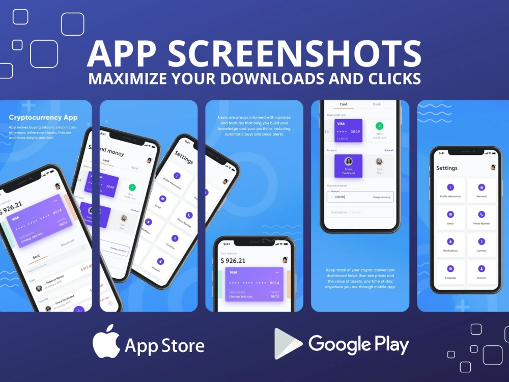 Eye catching app screenshots for playstore and appstore | Upwork