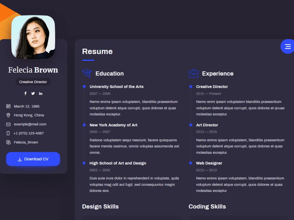 A professional static portfolio website | Upwork