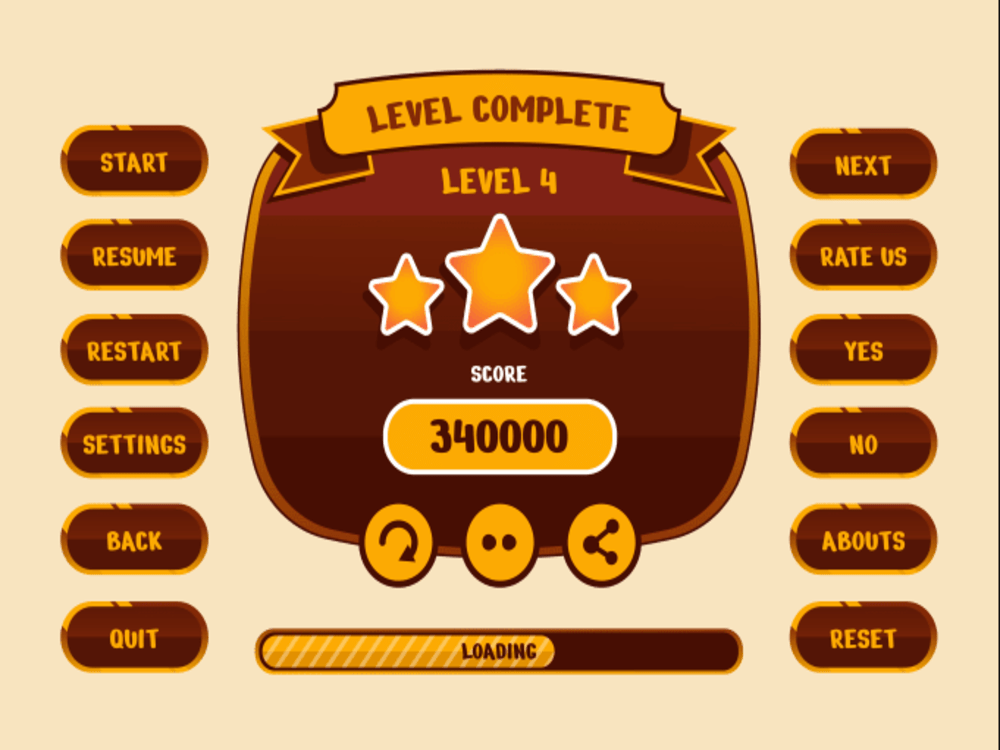 Stunning game UI, icons, buttons, menus for 2d, 3d game | Upwork