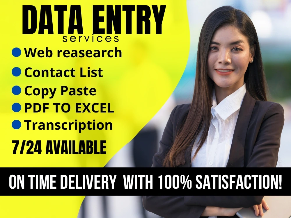 Data Entry, Copy Paste ,Web Research PDF to Excel Transcription | Upwork