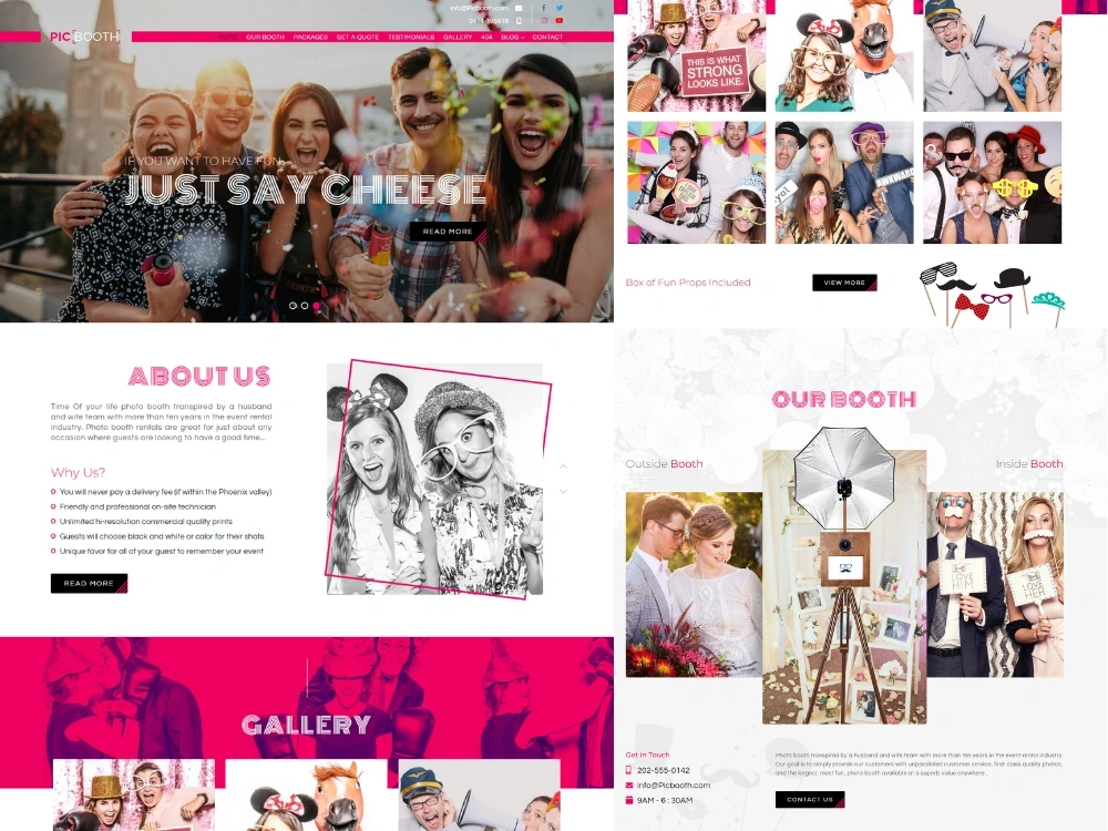 A photo booth or 360 photo booth website | Upwork