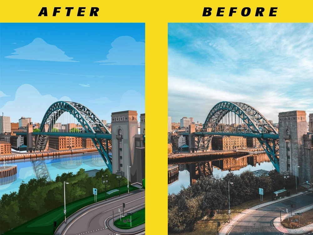 Building, house, architecture images into vector art illustration ...