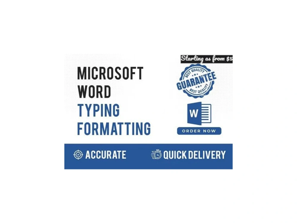 A fast and accurate retyped document in Microsoft Word | Upwork