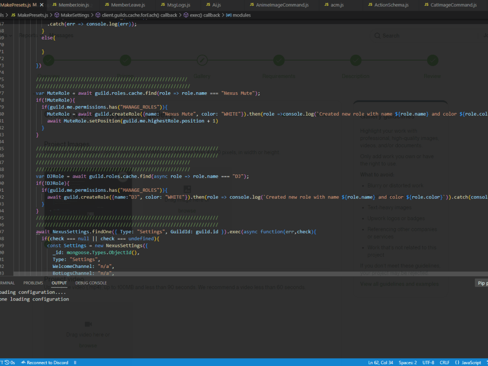 A custom Discord Bot | Upwork