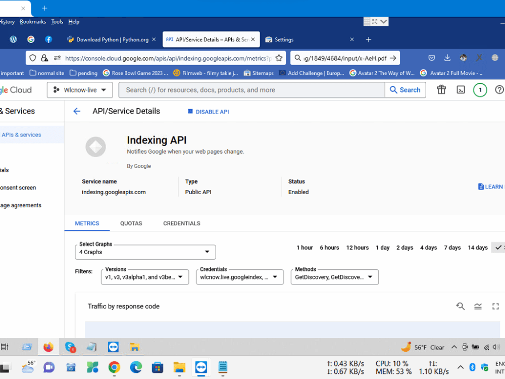 To set up the Google Indexing API with Python to quickly index URLs | Upwork