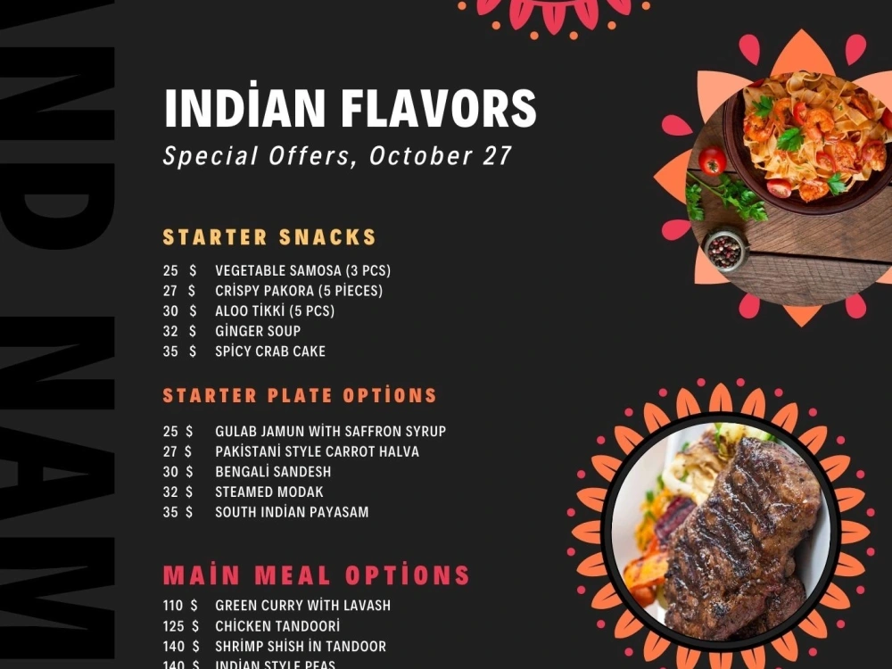 Restaurant Menu (Contact Me For Change) | Upwork