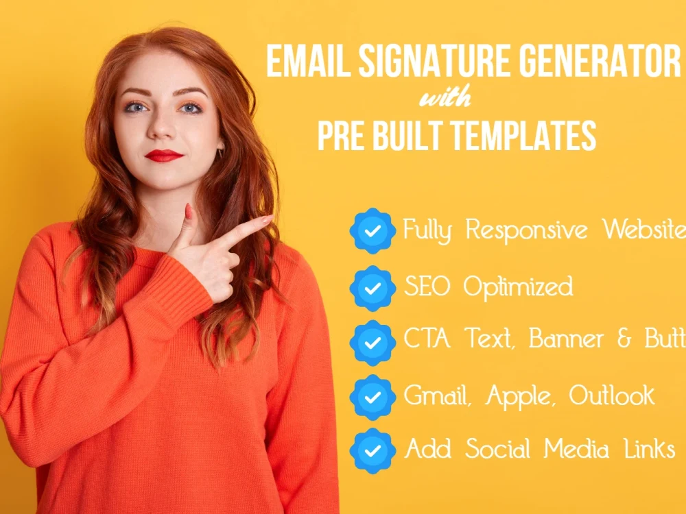 An interactive email signature generator website | Upwork