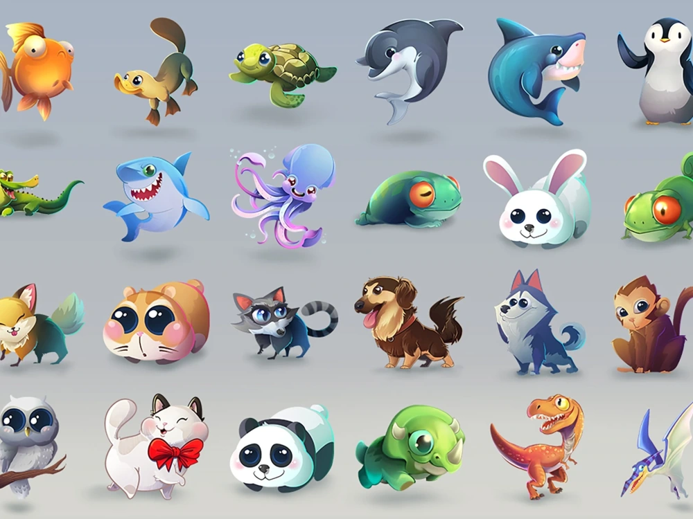 An animal art, pet, creatures and game art in cartoon style | Upwork