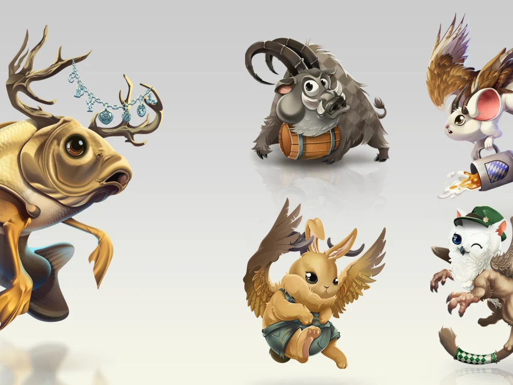 An animal art, pet, creatures and game art in cartoon style | Upwork